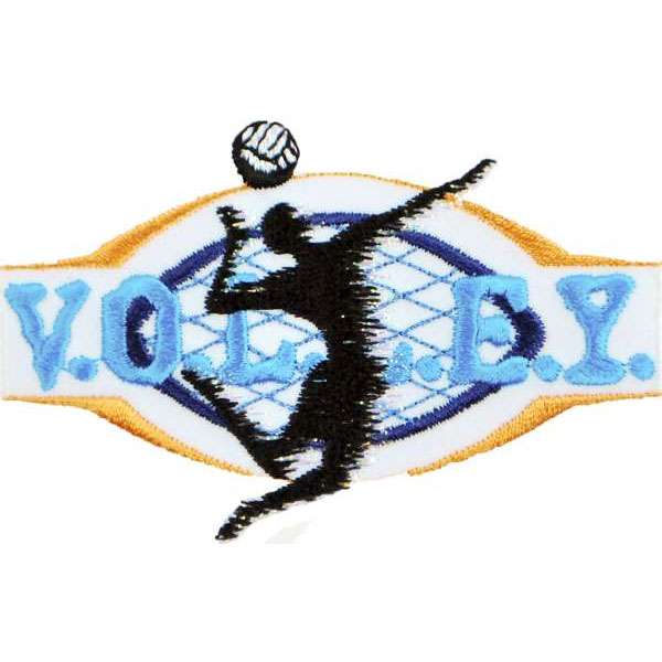 Volleyball Sport Embroidered Iron-on Applique/Patch - Multi Colors ...