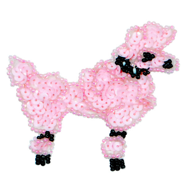 Bridget Poodle Sequin Applique/Patch 3 1/4" x 2 3/4" – Expo ...