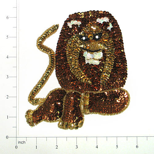 6" x 5 1/4" Lion Sequin Applique/Patch - Multi Colors – Expo International Inc