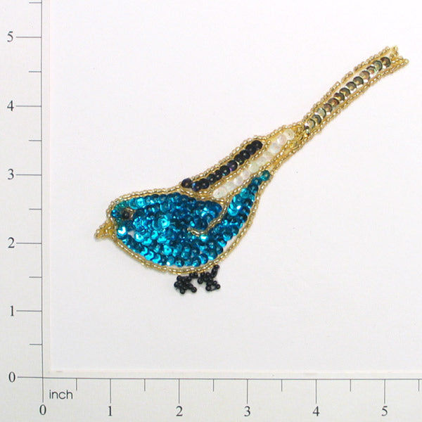 Blue Jay Sequin Applique - Small - Aqua Multi – Expo International Inc