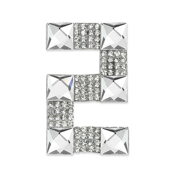 Number 2 Iron On Rhinestone Applique/Patch - Crystal – Expo ...